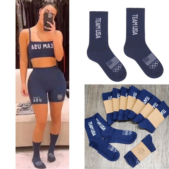 SKIMS | Accessories | Skims Olympic Capsule Flag Socks Limited Edition ...